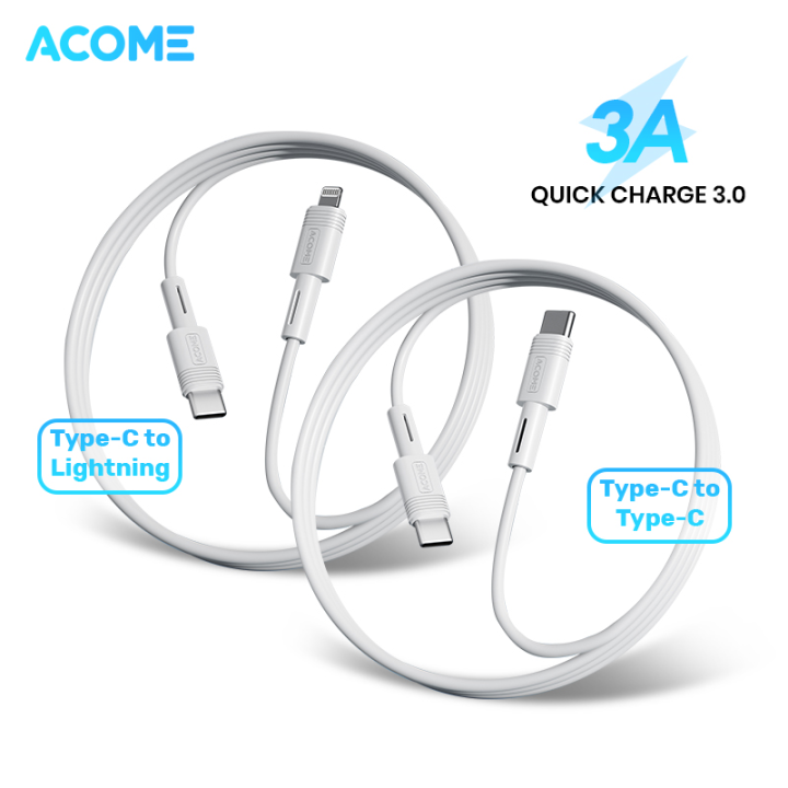ACOME Kabel Data Type-C to USB-C / Type-C to Lightning / Data Cable PD ...