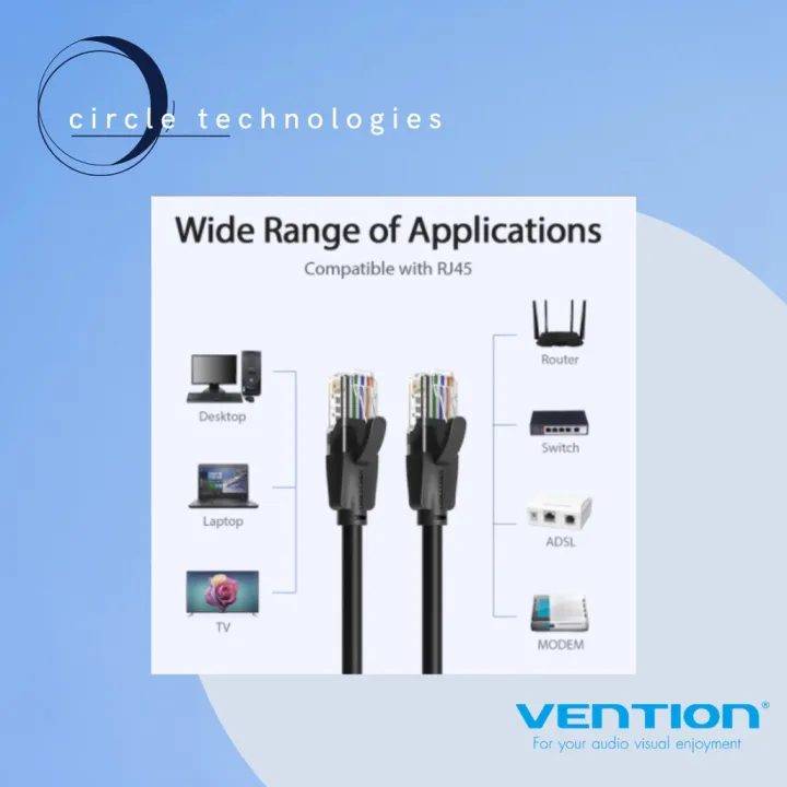 Vention Lan Cable Ethernet CAT6 RJ45 1000Mbps Lan Cable - 1 Meter ...