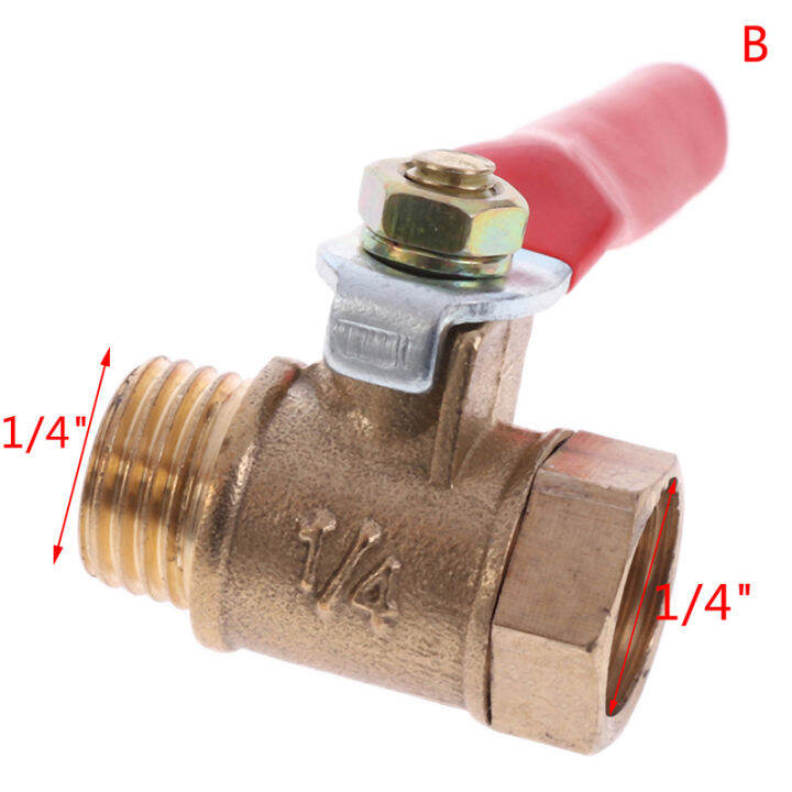 Colorful Heart Brass Small Ball Valve Female/Male Thread Valve Joint 1/ ...