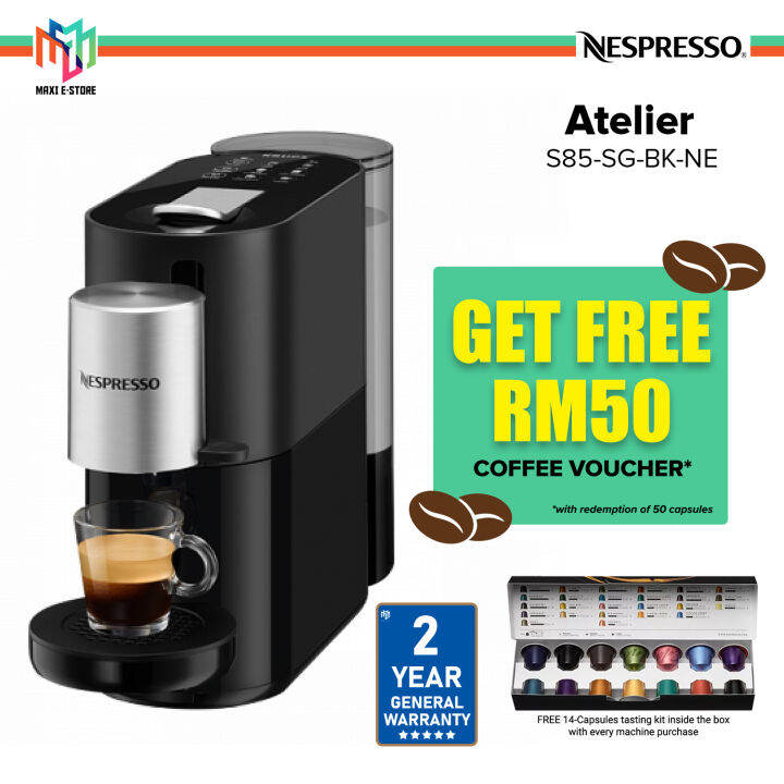 Nespresso Atelier S85-SG-BK-NE Automatic Capsule Coffee Machine ...