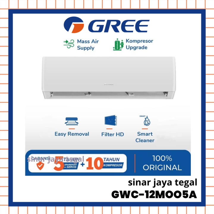 AC SPLIT GREE 1 1/2 PK GWC-12MOO5A TANDAR (HANYA UNIT) | Lazada Indonesia