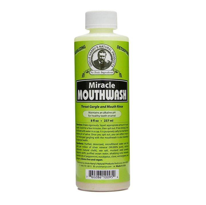 Uncle Harry's Natural Alkalizing Miracle Mouthwash Organic Adult & Kids ...