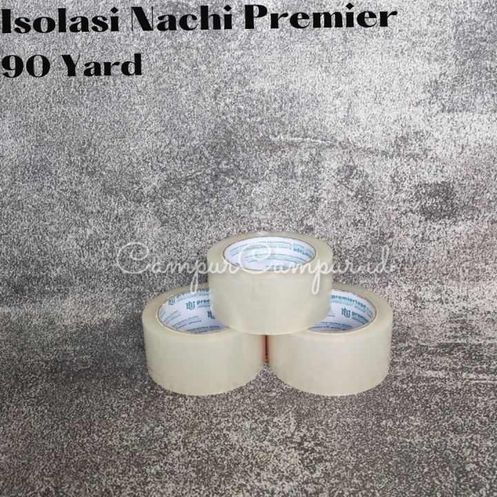 Lakban Plakban Isolasi Nachi Premier lebar 48 mm panjang 100 yard 2 ...