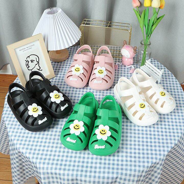 BBboyy SHO-H21🌻รองเท้ารัดส้นน่ารัก รองเท้าแตะตกแต่งดอกไม้สุดน่ารัก สไตล์เกาหลี รองเท้ารัดส้น ...