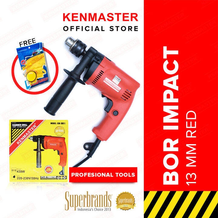 Kenmaster Bor Impact 13MM KM-8811 Profesional - Merah | Lazada Indonesia