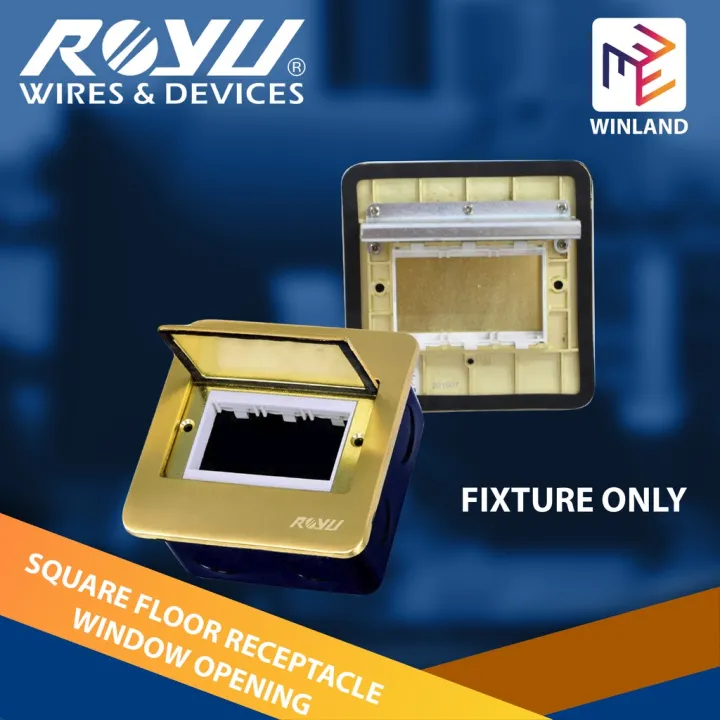 ROYU by Winland Bronze Square Floor Receptacle Window Opening Bronze ...