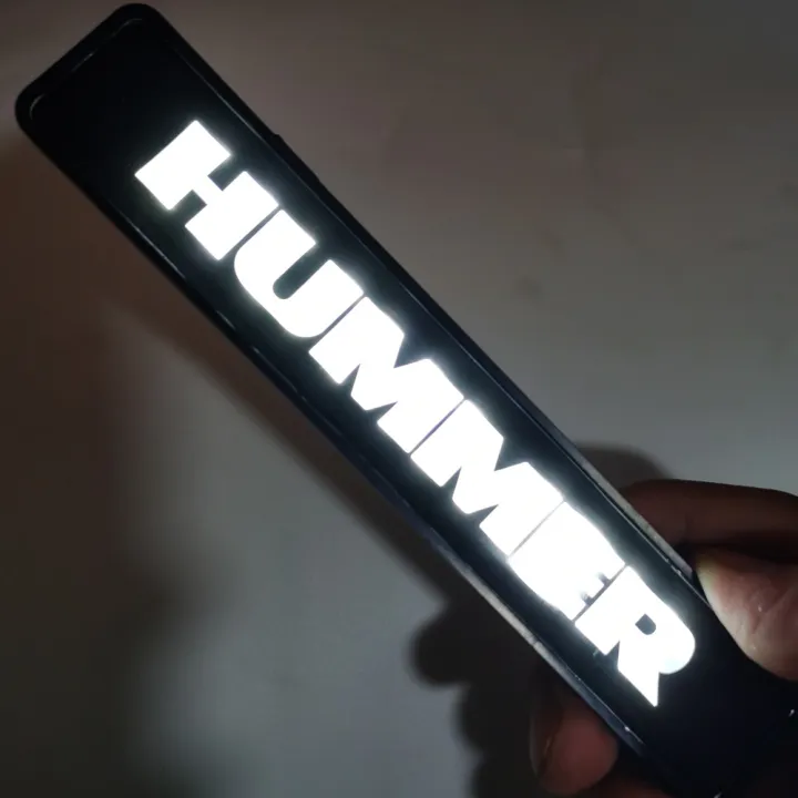 LED Grill Sticker For HUMMER H1 H2 H3 Car Styling HUMMER Logo Bonnet ...