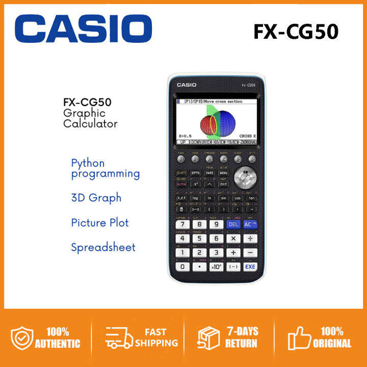Original Casio FX-CG50 Graphic Calculator with Phyton Programming and ...