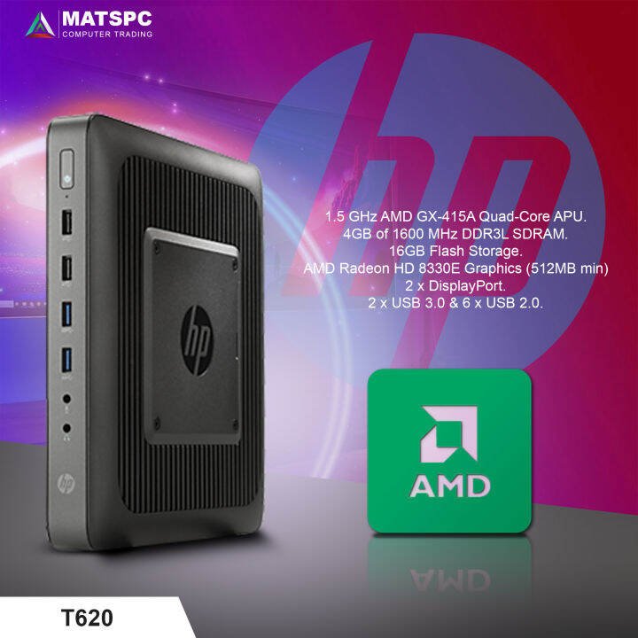 Refurbished HP THIN CLIENT t610 t620 t630 4b Memory and 16gb SSD ...