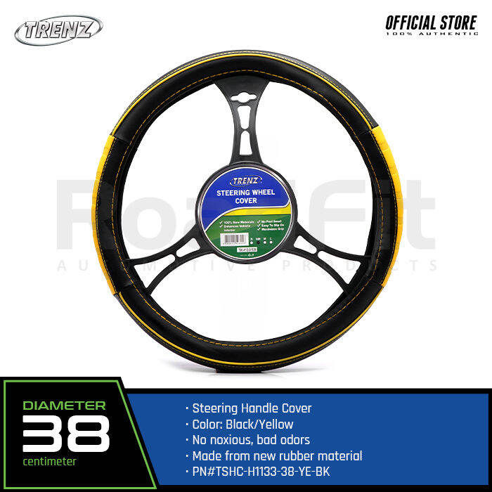 Trenz Car Accessories Steering Wheel Handle Cover 38cm Diameter TSHC ...