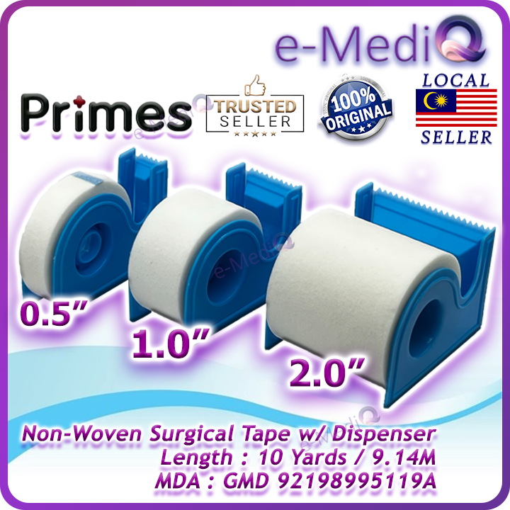 Surgical Paper Tape with Dispenser [PRIMES] 医用纸胶布 ( 0.5 / 1.0 / 2.0 ...
