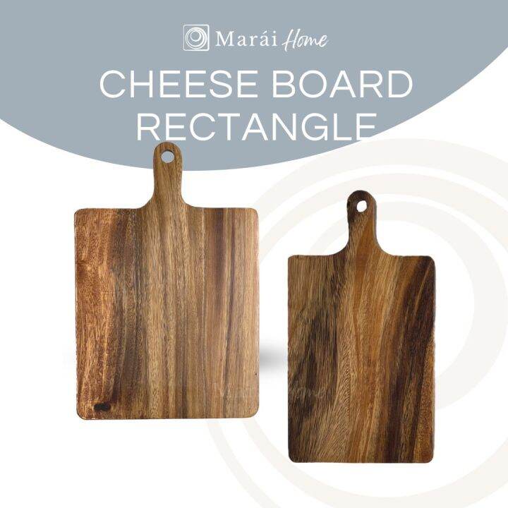 Marai Home Rectangle Cheese Board with Handle Acacia Wood | Lazada PH