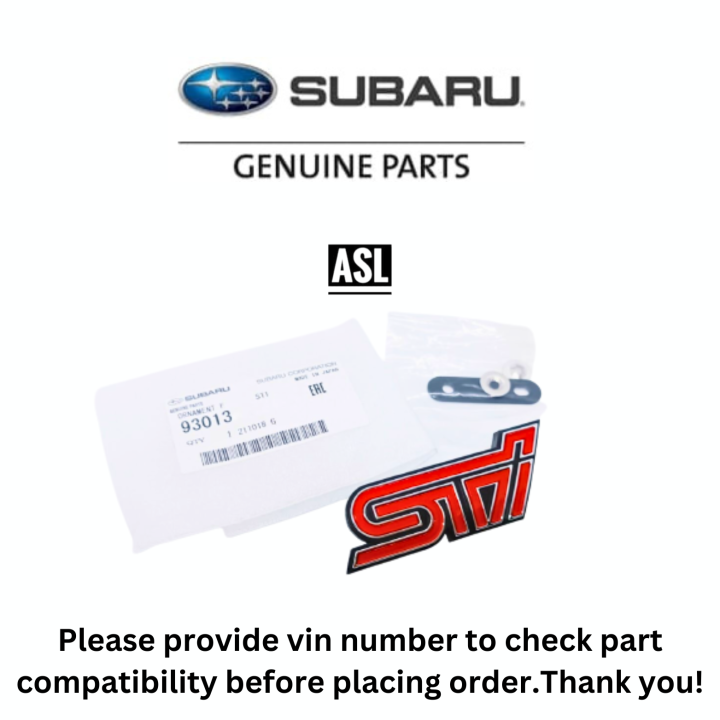 Genuine Subaru Front Grille STI Emblem V10 Impreza WRX STI | Lazada