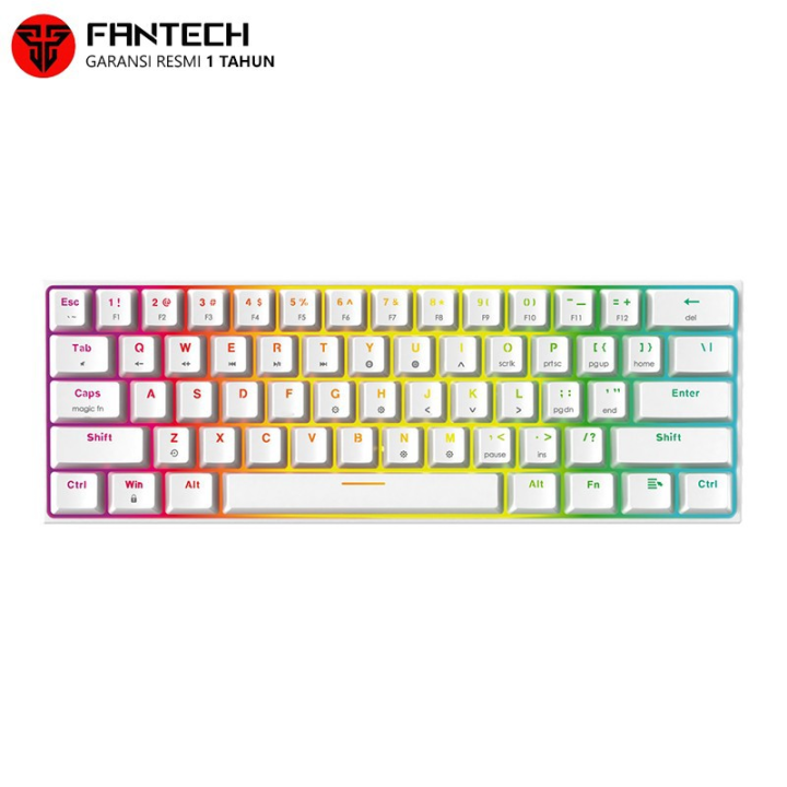 Fantech MaxFit61 Mk857 RGB Mechanical Gaming Keyboard Full Keys Anti ...