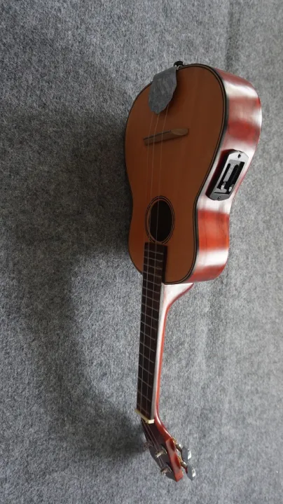 Ukulele elektrik keroncong kencrung Cuk senar 3 nilon preamp tanpa ...