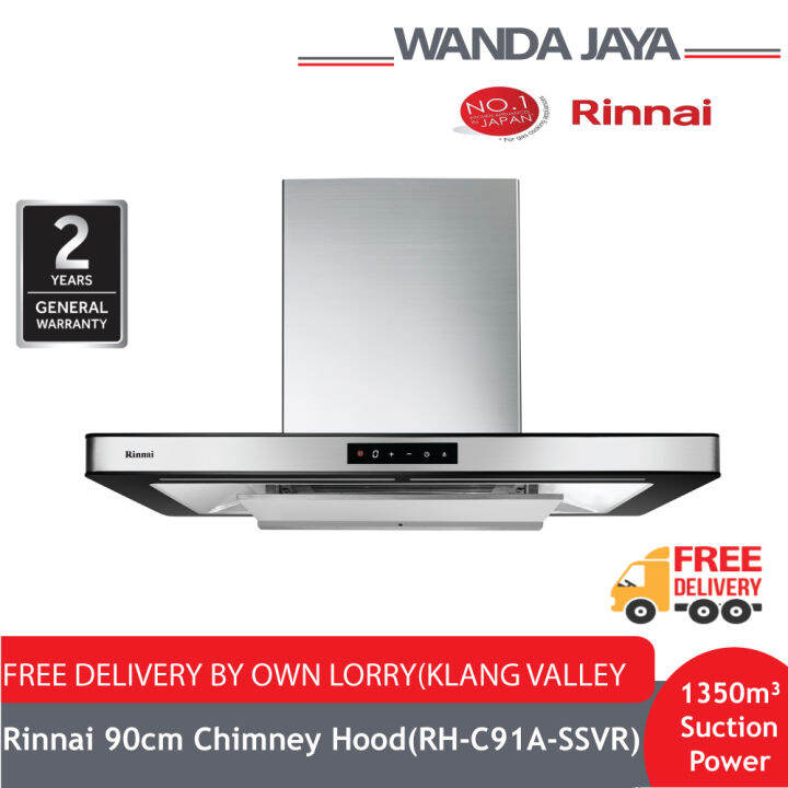 RINNAI 90cm Chimney Hood RH-C91A-SSVR | Lazada