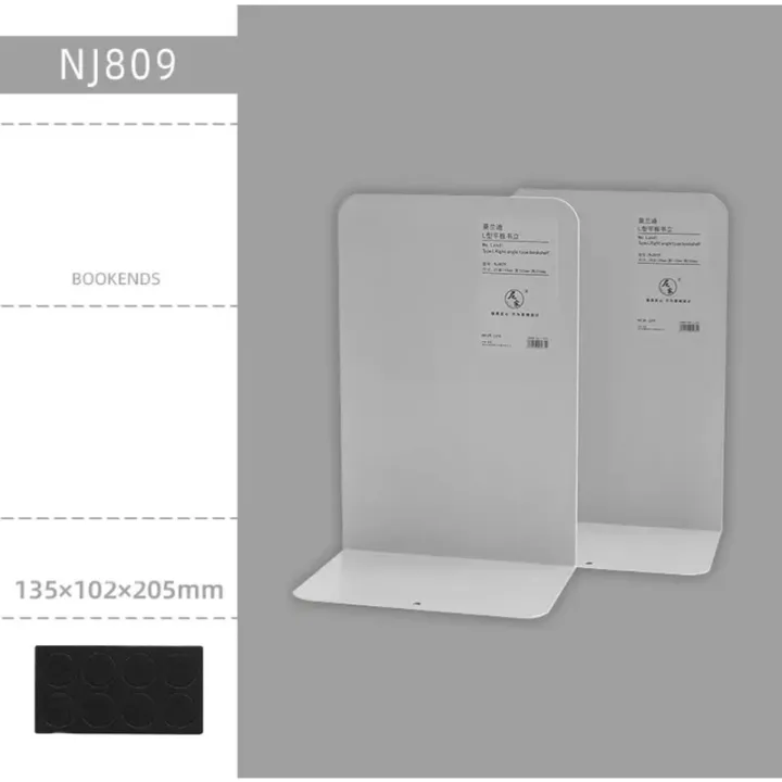 2pcs Morandi Color Series Metal L Shape Book Stand Holder | Lazada PH