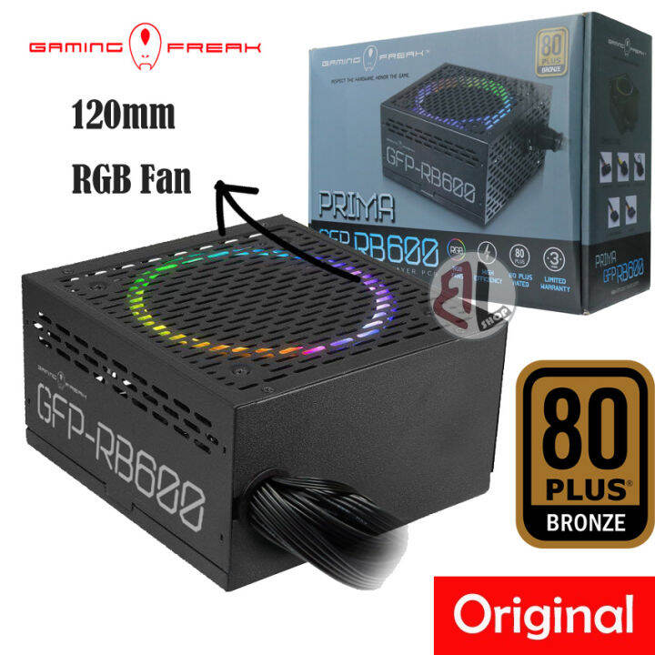 AVF Gaming Freak Prima Rb600: 600w Power Supply. (model No.: Gfp-rb600 ...
