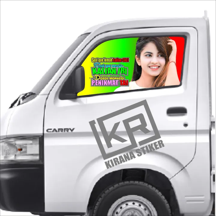 STICKER ONE WAY KACA PINTU MOBIL CARRY PICK UP NEW STIKER VARIASI KACA ...