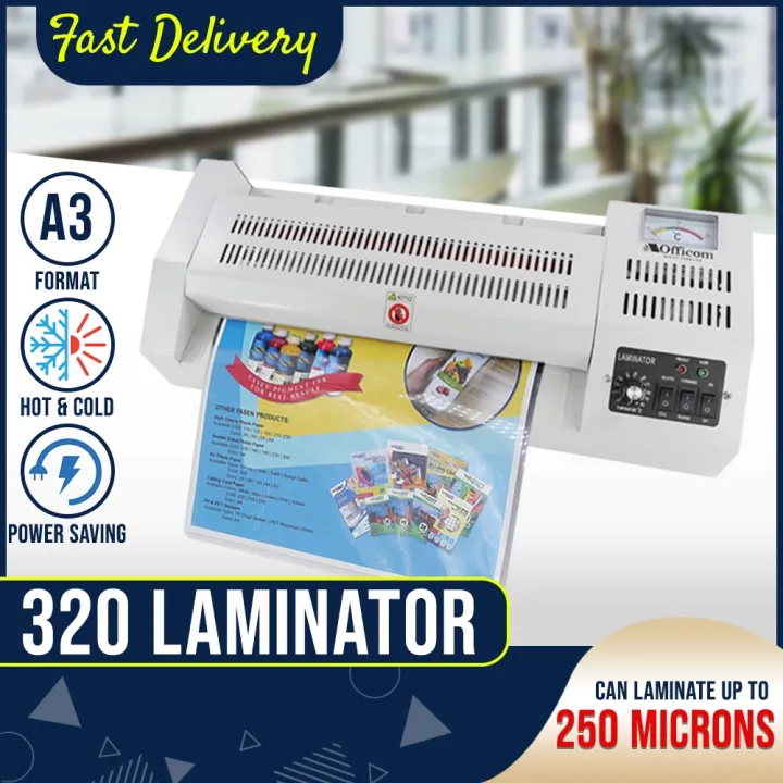 Officom Laminating Machine A3/A4 (Hot/Cold/Reverse) 320 Laminator ...