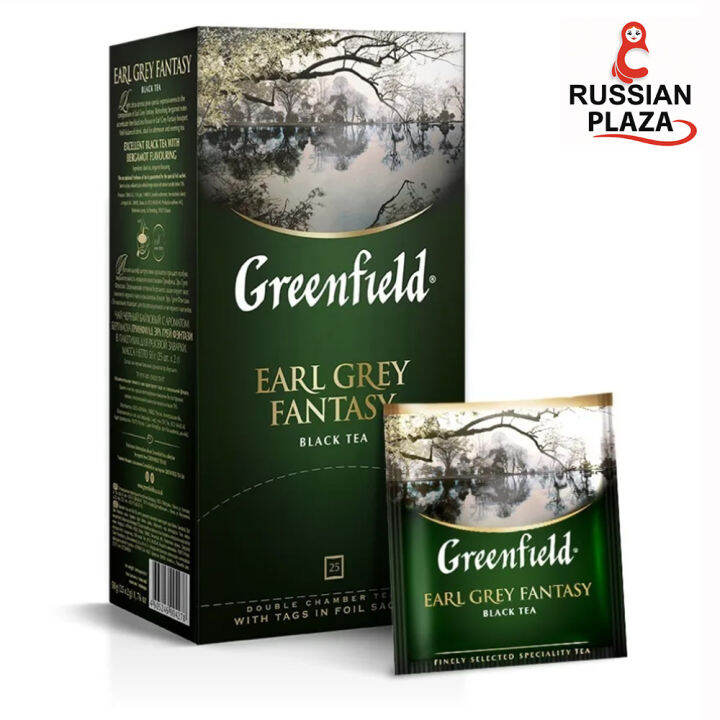 ชาดำชนิดซอง Greenfield Earl Grey Fantasy ขนาด 25 ซอง / Чай в пакетиках ...