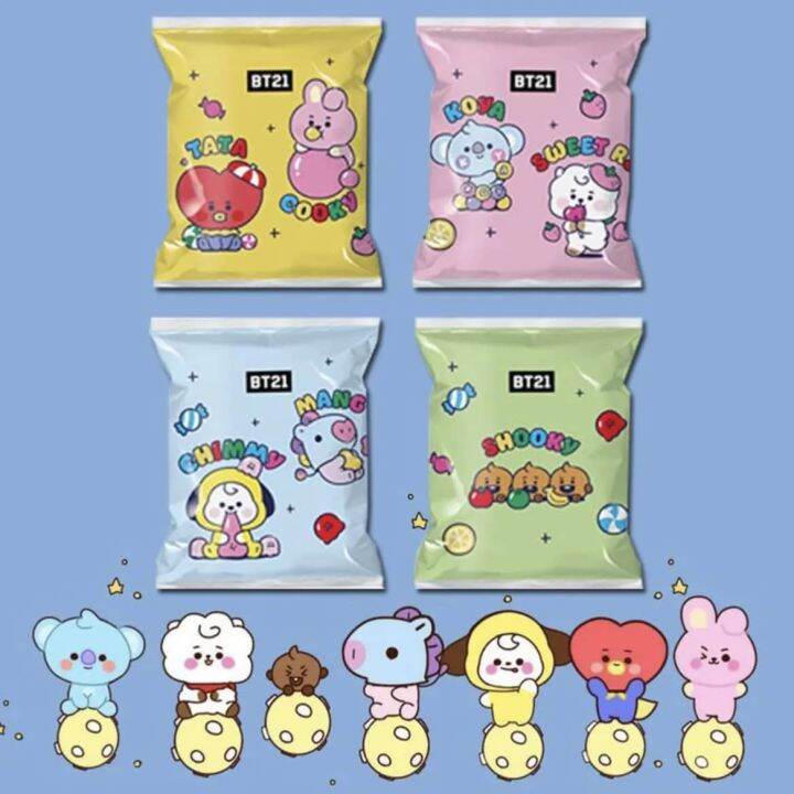 TRYGOODZ BT21 Mix Rice Crackers & Green Peas Snack Party to Share Pack ...