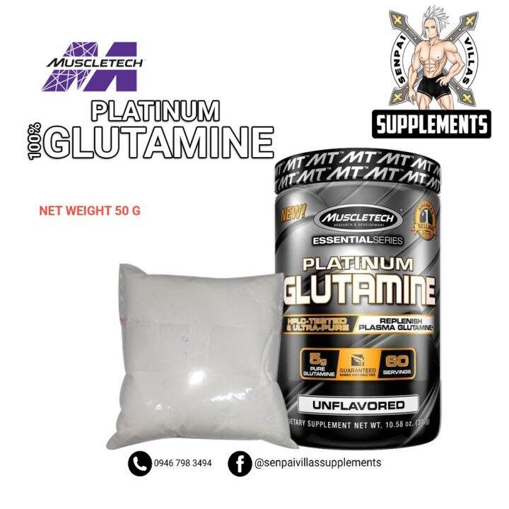 MUSCLETECH PLATINUM 100 GLUTAMINE 50 GRAMS | Lazada PH