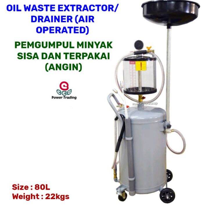 80L AIR OPERATED OIL WASTE EXTRACTOR DRAINER SUCKING OIL WITH CUP | Lazada