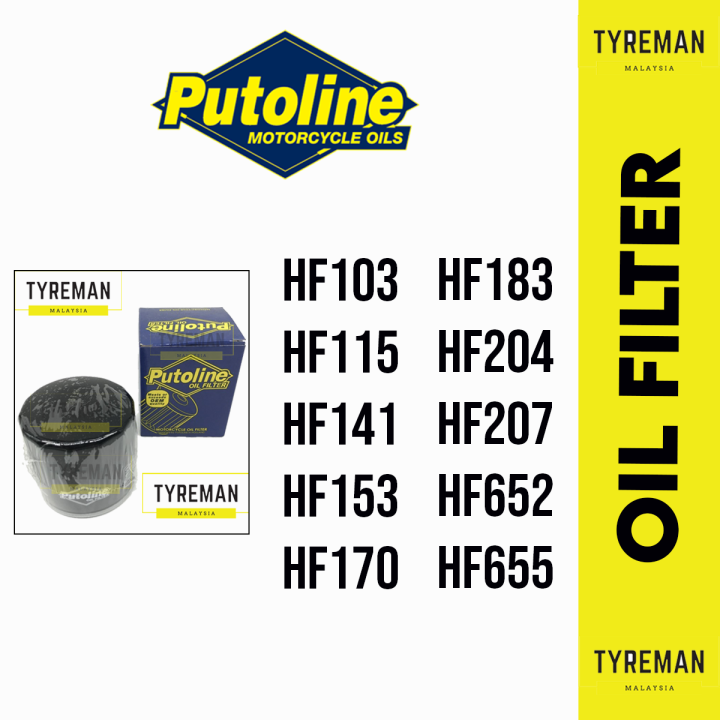 PUTOLINE Oil Filter for Honda, Yamaha, Kawasaki, Piaggio (PELBAGAI ...