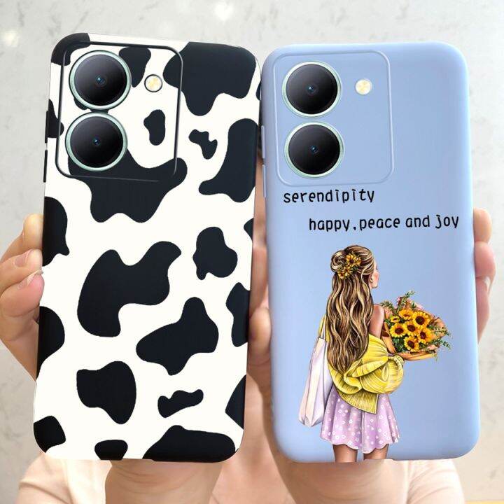 For Vivo Y36 5G Case Candy Newest 2023 design Cow Soft Silicone Back ...
