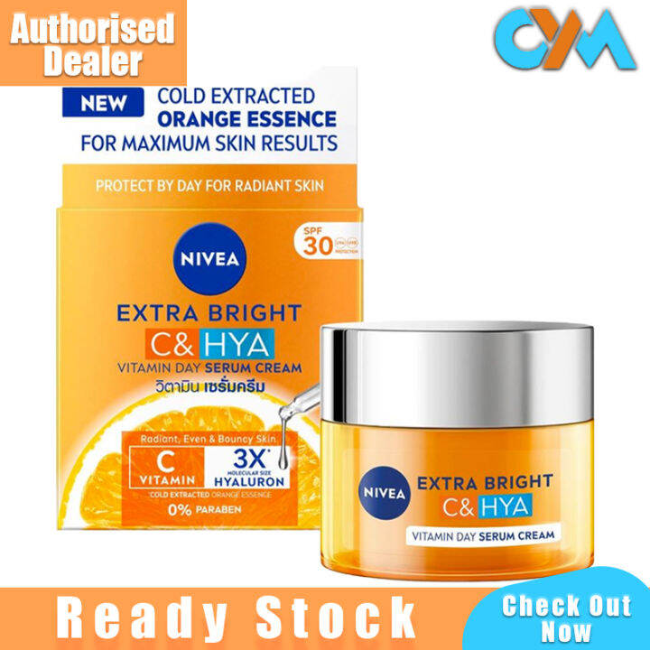 Nivea C&HYA Vitamin Day Serum Cream 50g SPF30 Protect By Day Radiant ...