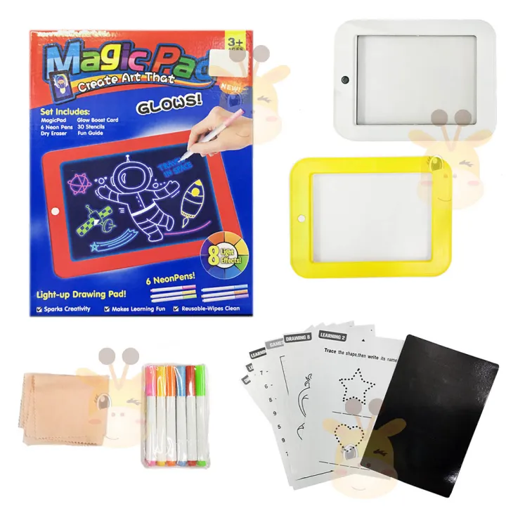 Magic Pad Glow in the Dark Drawing Board 25cm For Kids / Mainan Seni ...