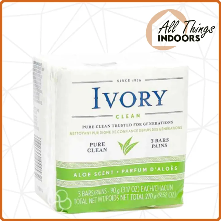 Ivory Aloe Vera Bar Soap (3 bars), 90g | Lazada PH