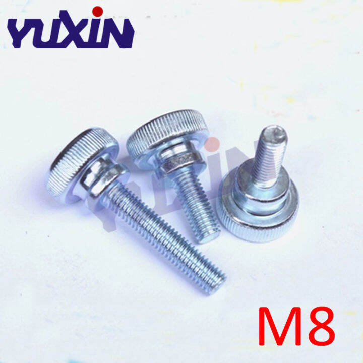 10pcs Din464 Gb834 M8 Steel Knurling Head Knurled Thumb Screw Hand ...