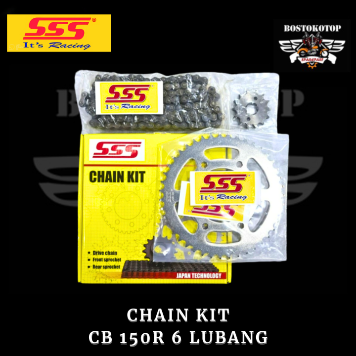SSS Chain Kit Gear Gir Set New Honda CB 150R CBR 150 6 Hole Satu Set ...
