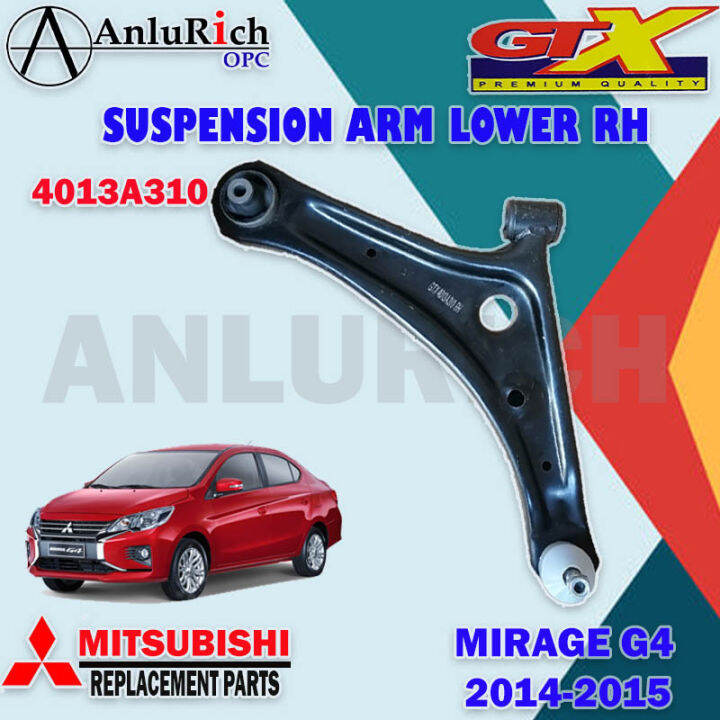 LOWER SUSPENSION ARM RIGHT MITSUBISHI MIRAGE G4 2014-2015 GTX PART NO ...
