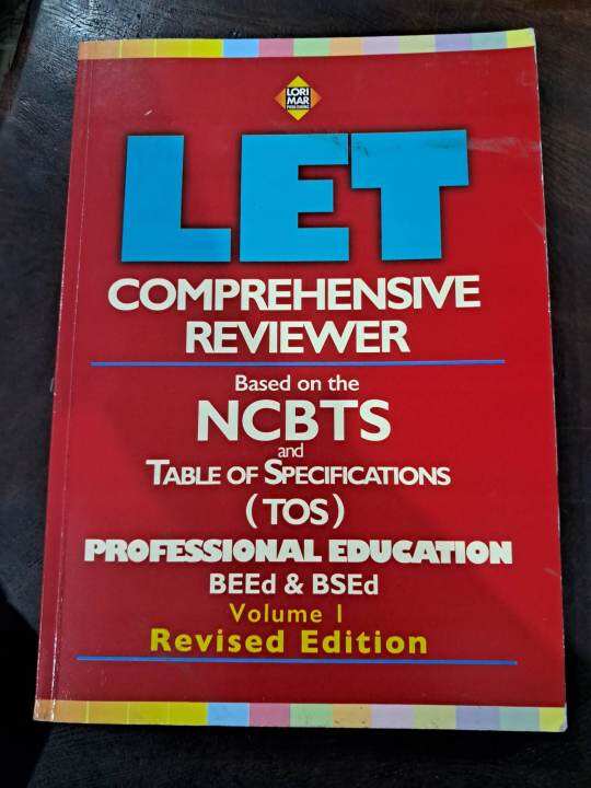 Comprehensive LET Reviewer Based on the NCBTS Professional Education Volume 1 Revised Edition ...