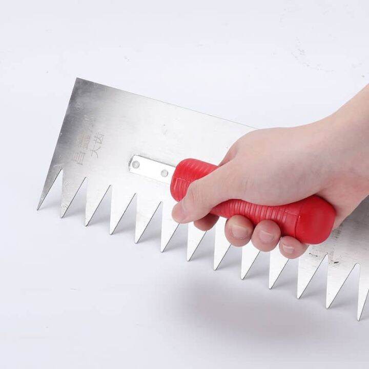 Toothed durable mud trowel diatom construction tool worker with tooth ...
