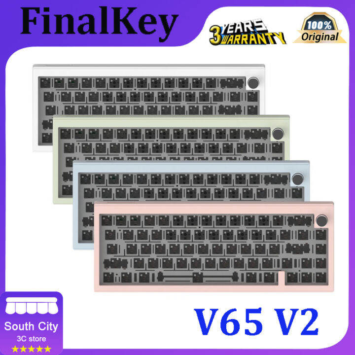 FinalKey V65 V2อลูมิเนียมคีย์บอร์ดแบบกลไกที่กำหนดเอง RGB ร้อน-Swappable ...