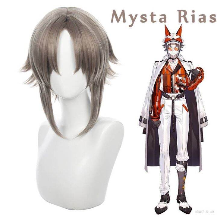 วิกผมคอสเพลย์ การ์ตูนอนิเมะ Vtuber Luxiem Mysta Rias NIJISANJI Gary Brown สําหรับปาร์ตี้ฮาโลวีน ...