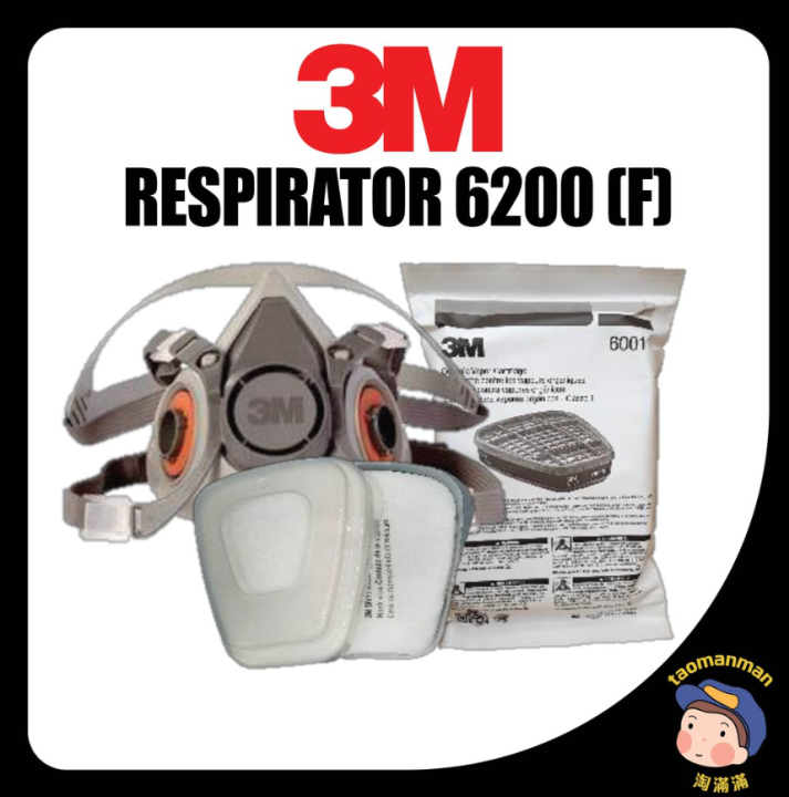 3M Respirator 6200 (F) mask respirator half face painting spraying ...
