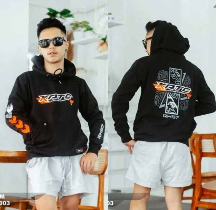 Hoodie Rh57 Pria Wanita Keren Jaket Racing Hell X Krtc Sweater Cewk Cowo Balap Joki 2023 Hitam ...