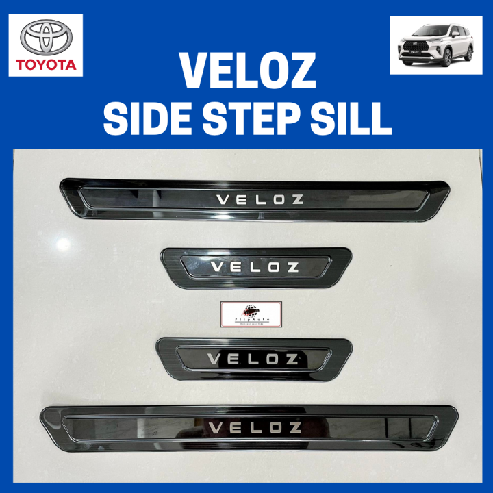 TOYOTA VELOZ Door Side Step Sill - Black Titanium & Silver Veloz ...