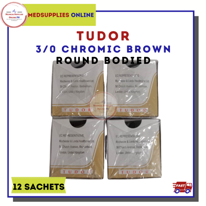 MedsuppliesOnline Tudor Sutures 3/0 Chromic Brown (Round Bodied ...