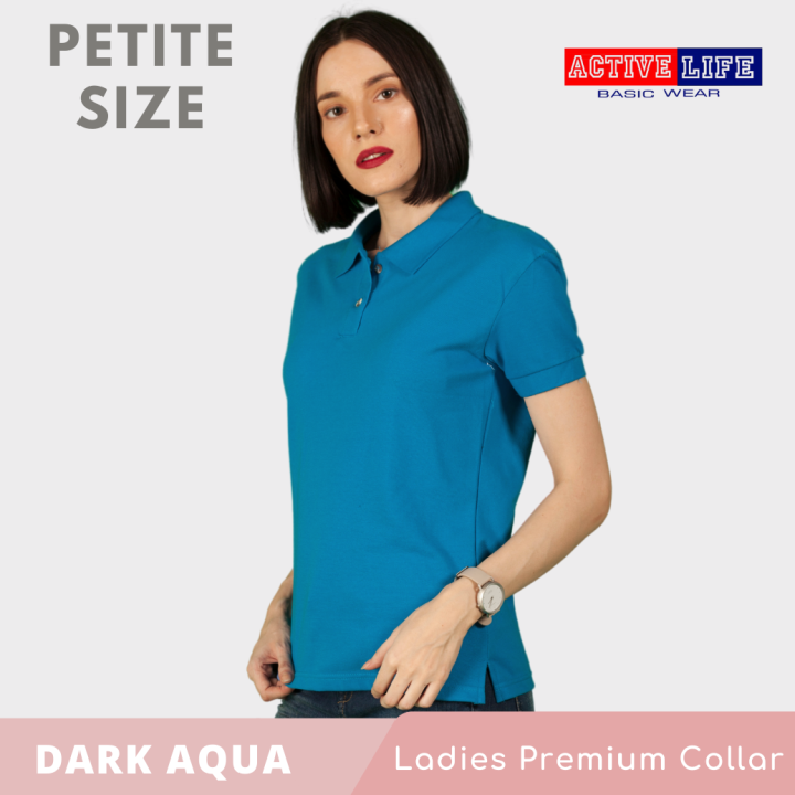 Active Life Premium Ladies Petite Polo Shirt (Honeycomb) - Dark Aqua ...