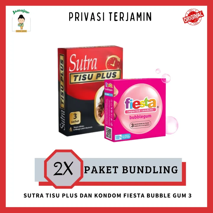 PAKET Sutra Tisu Plus 3's & Fiesta Bubble gum ( 1 BoX Isi 3 Sachet ...