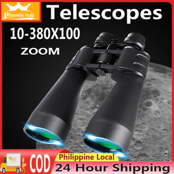 10-380X100 Telescope High Magnification Long Range Zoom Telescope Binoculars HD Professiona Zoom ...