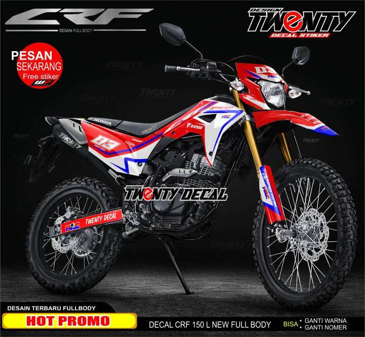 Decal Sticker CRF 150L Fullbody - Dekal Stiker CRF 150 L Desain Simpel ...