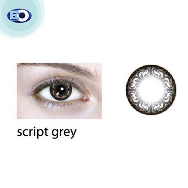EO Flexwear Allure Colored Contact Lens - Script Grey (NEAREST ...