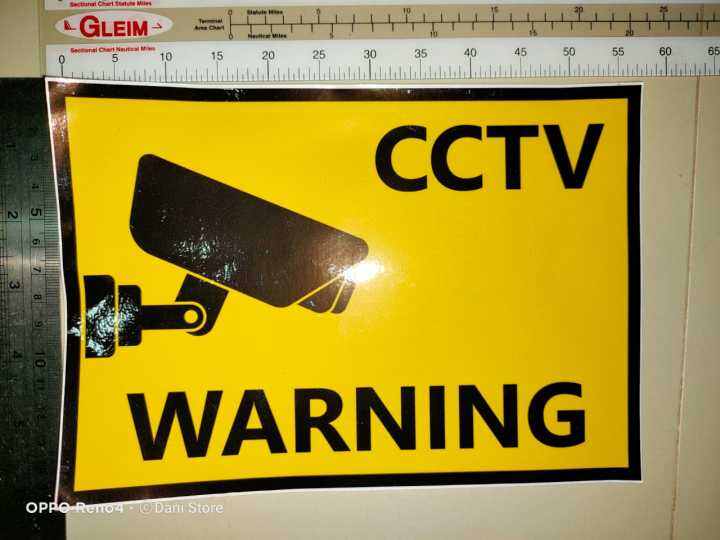 Sticker CCTV WARNING Stiker limited edition Sticker imut Sticker gaul ...